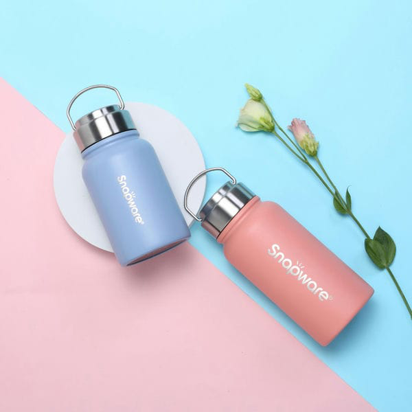 【Snapware 康寧】陶瓷不鏽鋼超真空保溫運動瓶 820ml - 珊瑚粉 - 全聯全電商