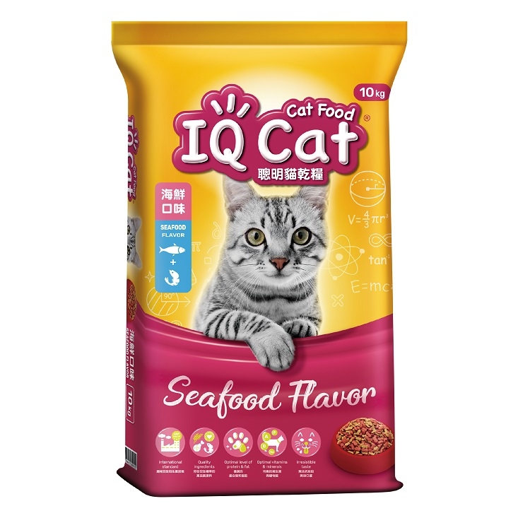 【IQ CAT】聰明乾貓糧-海鮮口味 10KG - 全聯 全電商