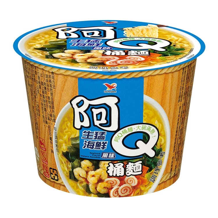 【阿Q桶麵】生猛海鮮風味(98g*3桶) - 全聯全電商