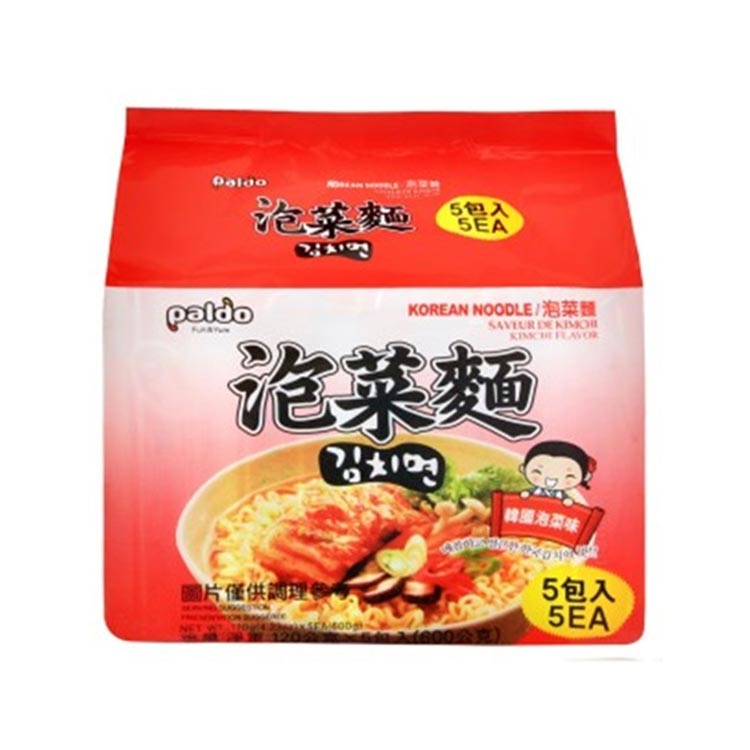 【PALDO 八道】高麗麵-泡菜味(120G*5包/袋/效期較短，效期依包裝標示) - 全聯全電商