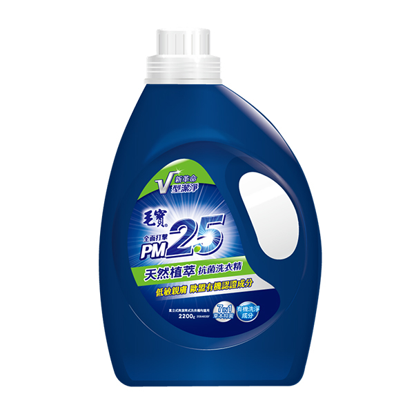 【毛寶】天然植萃抗菌PM2.5洗衣精-瓶裝(2200G) - 全聯全電商