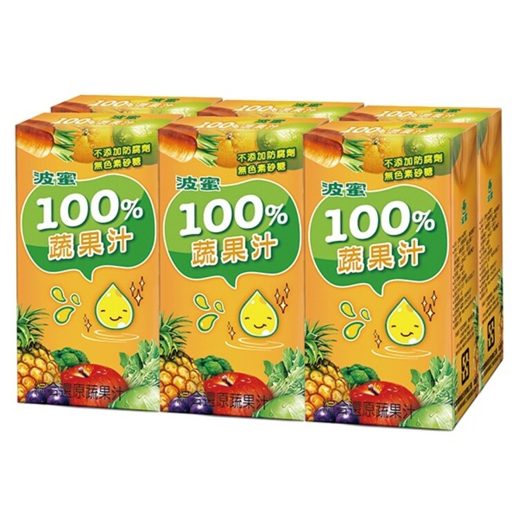 【波蜜】100%蔬果汁(160ml*6入) - 全聯全電商