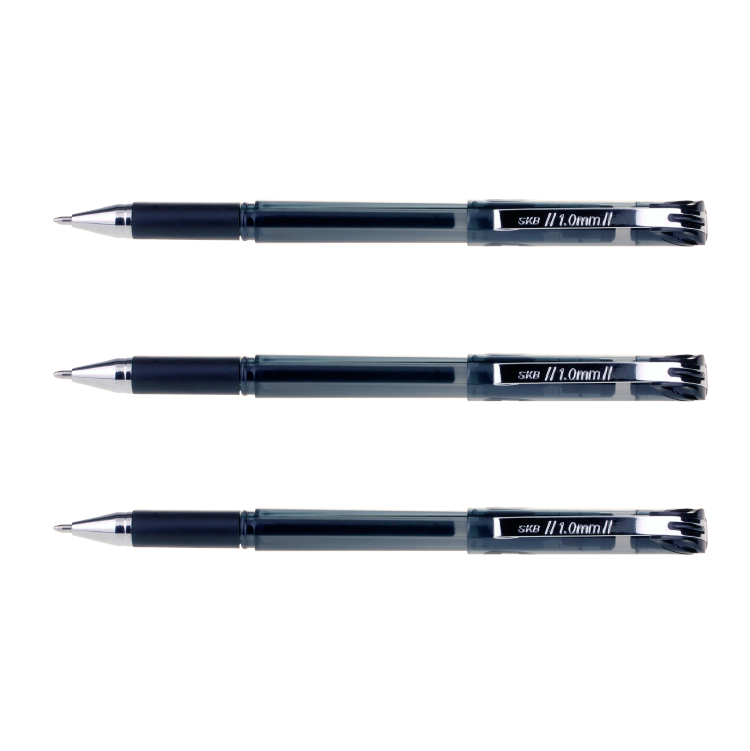 【SKB文明鋼筆】G-1501 1.0 中性筆 黑(3入/包) - 全聯全電商