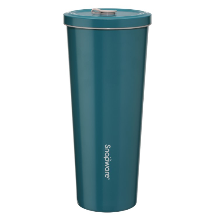 【Snapware 康寧】陶瓷304不鏽鋼保溫吸管杯(800ml-加勒比海) - 全聯全電商