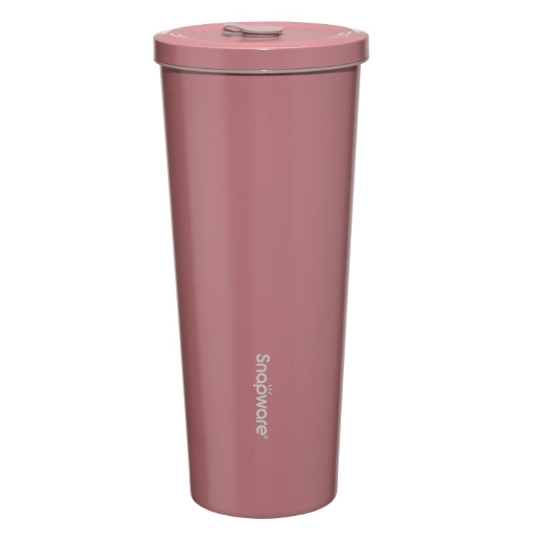 【Snapware 康寧】陶瓷304不鏽鋼保溫吸管杯(800ml-焦糖野莓) - 全聯線上購-隔日達平台