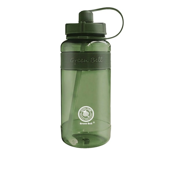 【GREEN BELL 綠貝】精選彈跳吸管太空壺(2000ml-軍綠色) - 全聯全電商