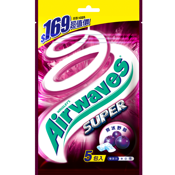 【AIRWAVES】紫冰野莓口香糖(5入裝) - 全聯線上購-隔日達平台
