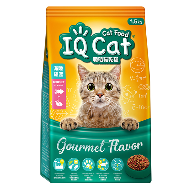 【IQ CAT 聰明貓】聰明貓乾糧-海陸總匯(1.5公斤) - 全聯全電商