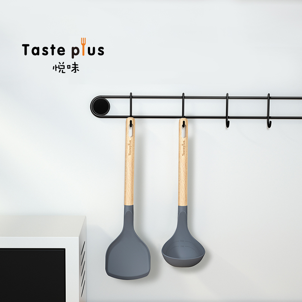 【Taste Plus】悅味 德國櫸木柄 矽膠杓 有刻度 矽膠包不鏽鋼 不易變形((不沾鍋專用)) - 全聯全電商