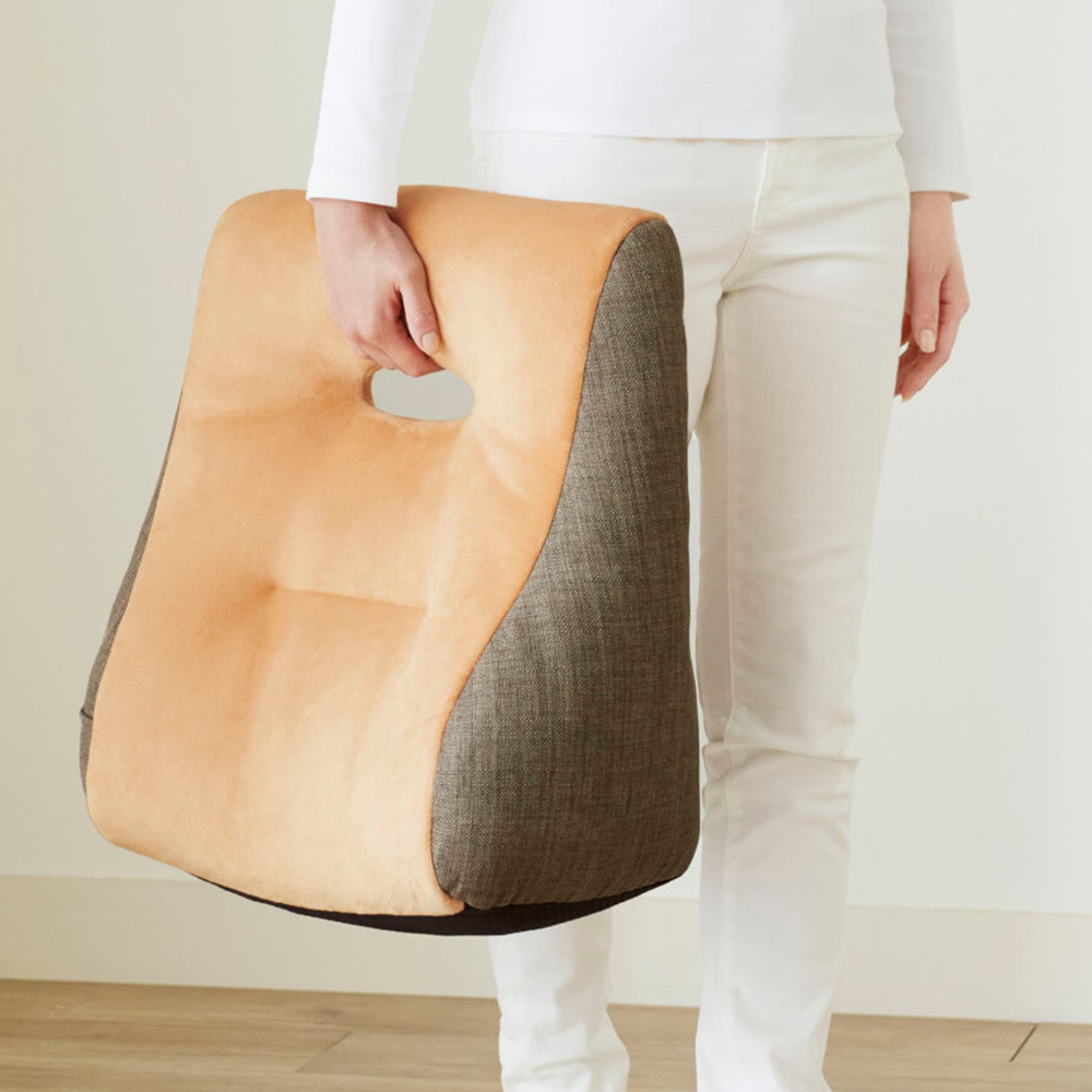 【日本COGIT】壁咚靠墊 居家放鬆靠墊 宅宅懶人墊 耍廢靠墊 抬腿枕-咖啡色/米橘色((多用途)) - 全聯線上購-隔日達平台