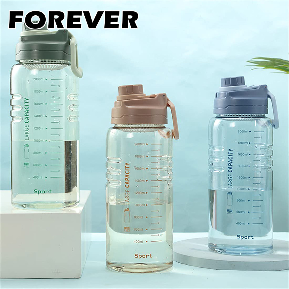 【日本FOREVER】(買一送一) 可提式大容量攜帶運動水壺2200ml(3色) - 全聯全電商