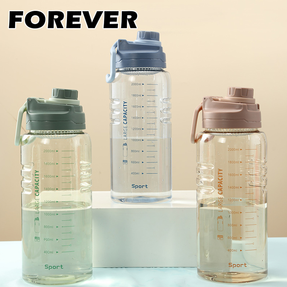 【日本FOREVER】(買一送一) 可提式大容量攜帶運動水壺2200ml(3色) - 全聯全電商