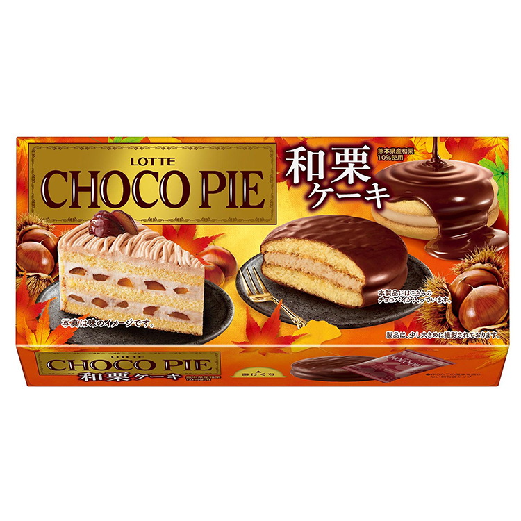 【Lotte樂天】巧克力派-和栗蛋糕風味(6顆裝)(186g) - 全聯線上購-隔日達平台