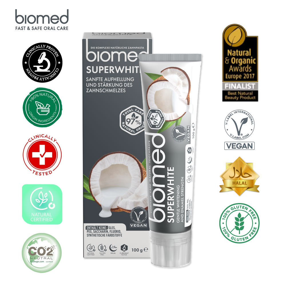 【BIOMED 蓓齒美】椰油果酵亮白牙膏*3(100g/條) - 全聯全電商