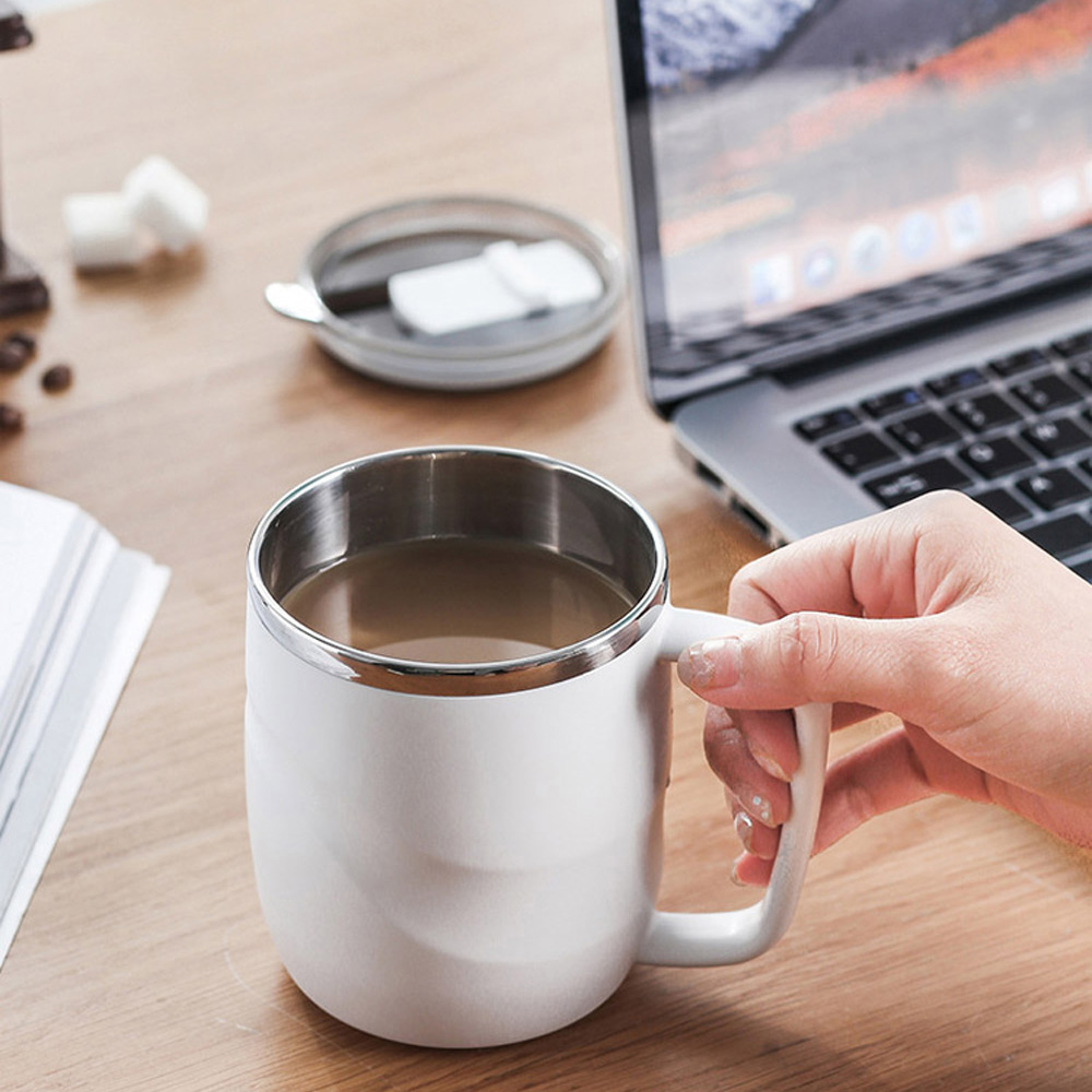 【PUSH!】餐具廚房用品 304不銹鋼馬克杯辦公室杯子防燙咖啡杯保溫水杯((304不銹鋼馬克杯E167)) - 全聯全電商