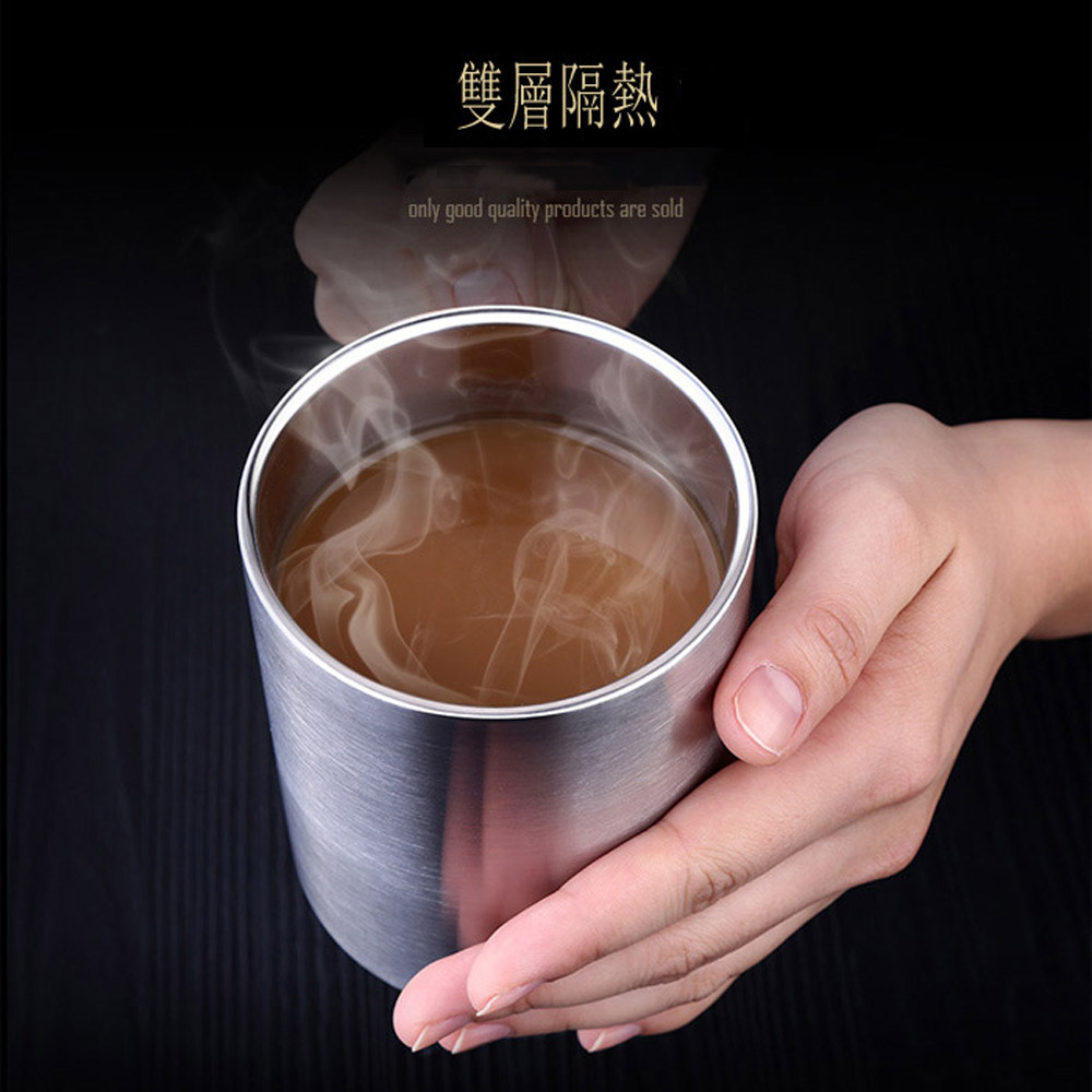 【PUSH!】餐具用品防摔304不鏽鋼杯子兒童不鏽鋼水杯帶手柄口杯400ml(帶蓋款)(（304不鏽鋼杯子E127）) - 全聯全電商