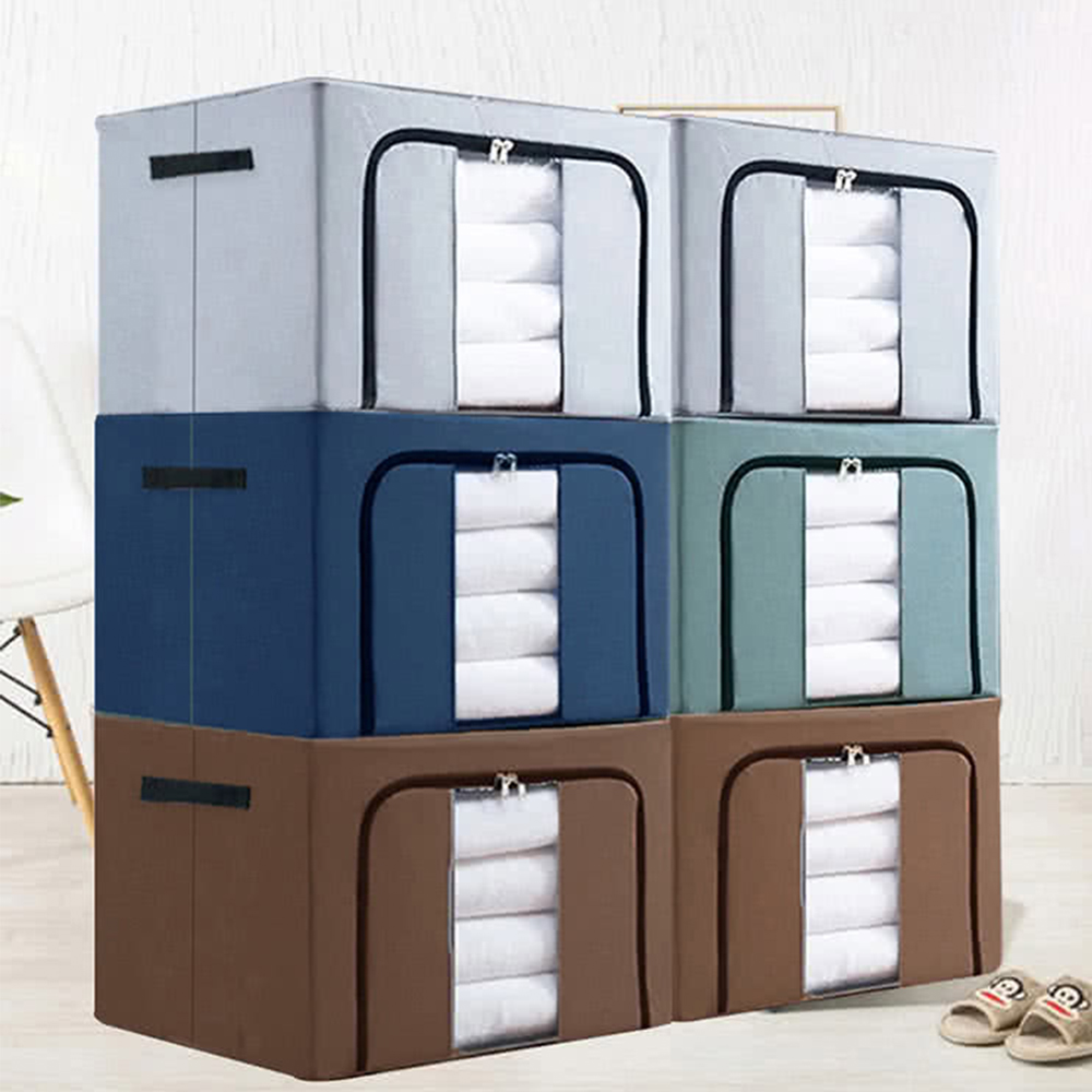 【KARY】66L加厚牛津布雙開防水收納箱(6入) - 全聯全電商