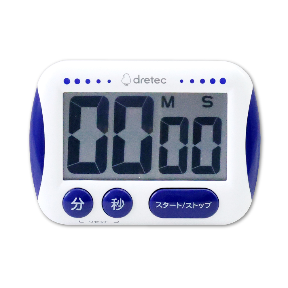 【DRETEC】日本大字幕大螢幕計時器-3按鍵-藍色(T-291NBLKO) - 全聯全電商