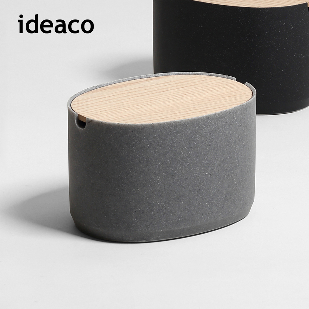 【日本ideaco】砂岩深型橢圓形收納盒(大/多色可選) - 全聯全電商
