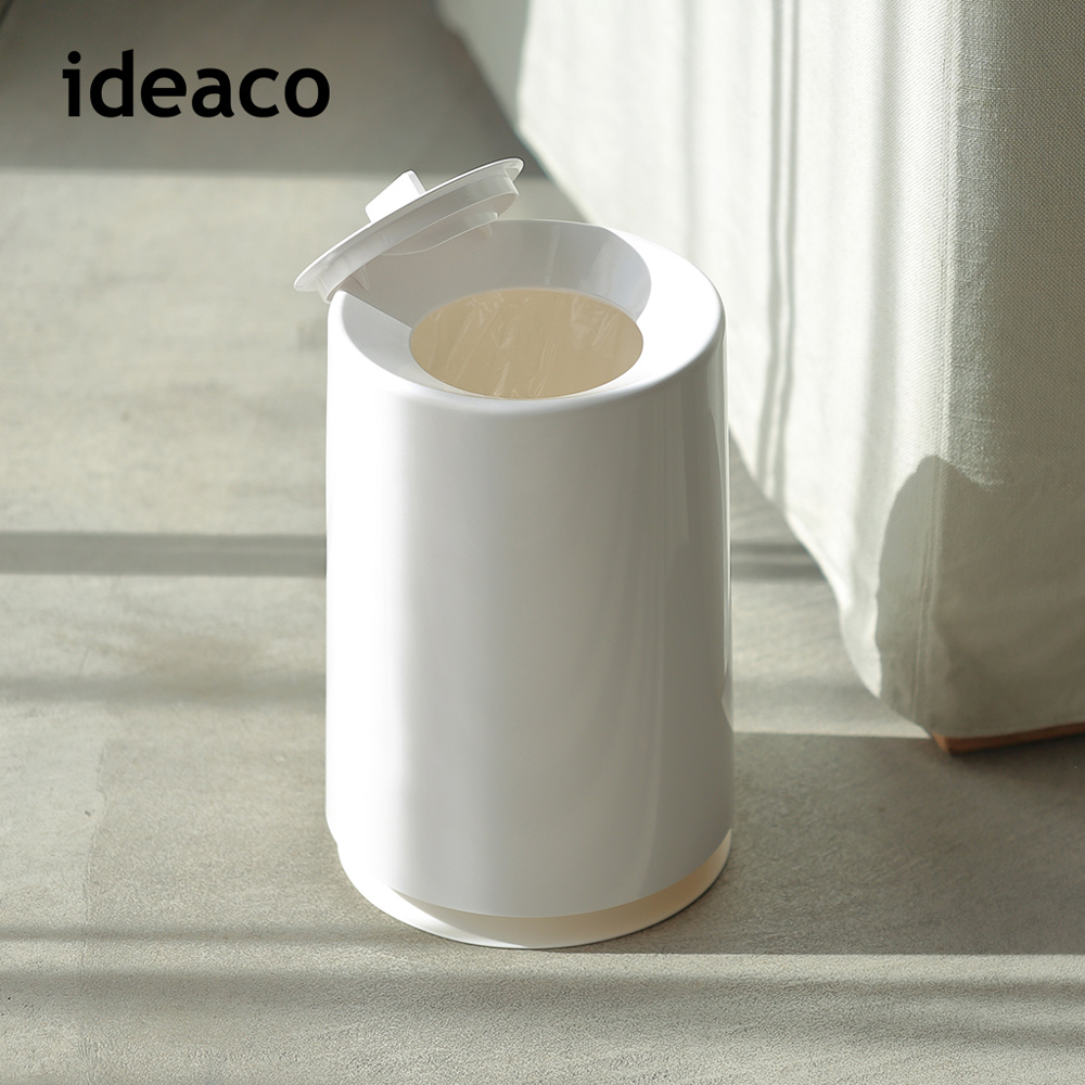 【日本ideaco】摩登圓形家用垃圾桶-附蓋-6L(多色可選) - 全聯全電商