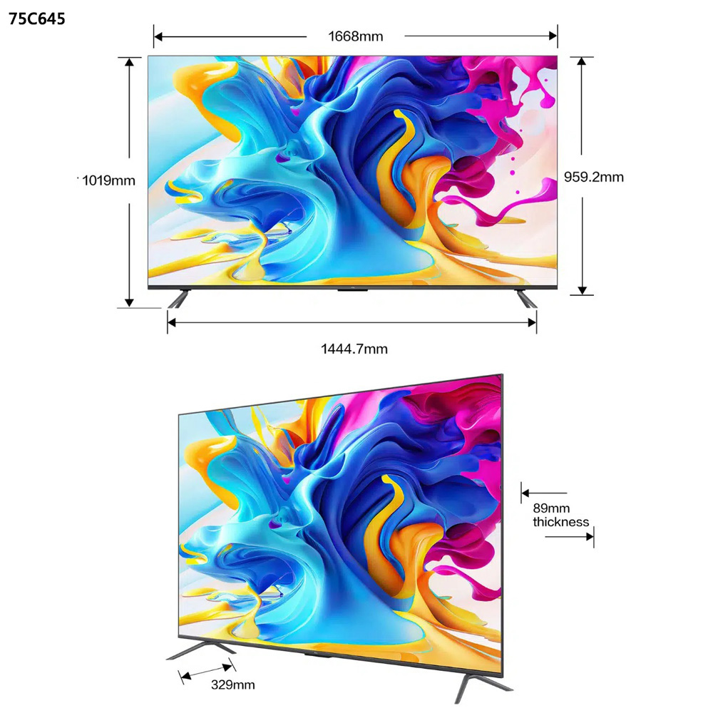 【TCL】85吋 C645 QLED Google TV 量子智能連網液晶顯示器 含基本安裝(85C645) - 全聯全電商
