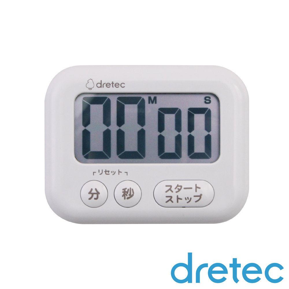 【日本dretec】香香皂_日本大音量大螢幕計時器-3按鍵-白色(T-636DWTKO) - 全聯全電商