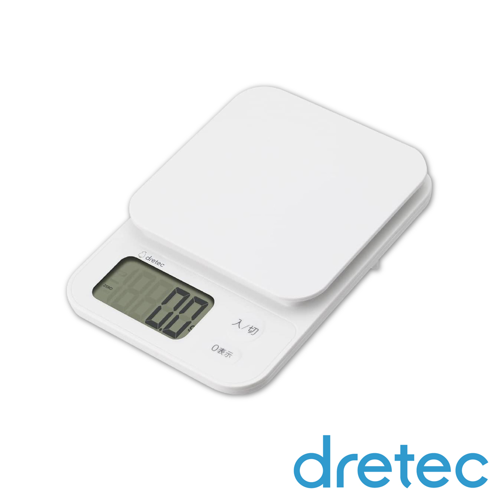 【DRETEC】日本「布蘭傑」速量型電子料理秤-白色-1kg/0.1g(KS-629WT) - 全聯全電商