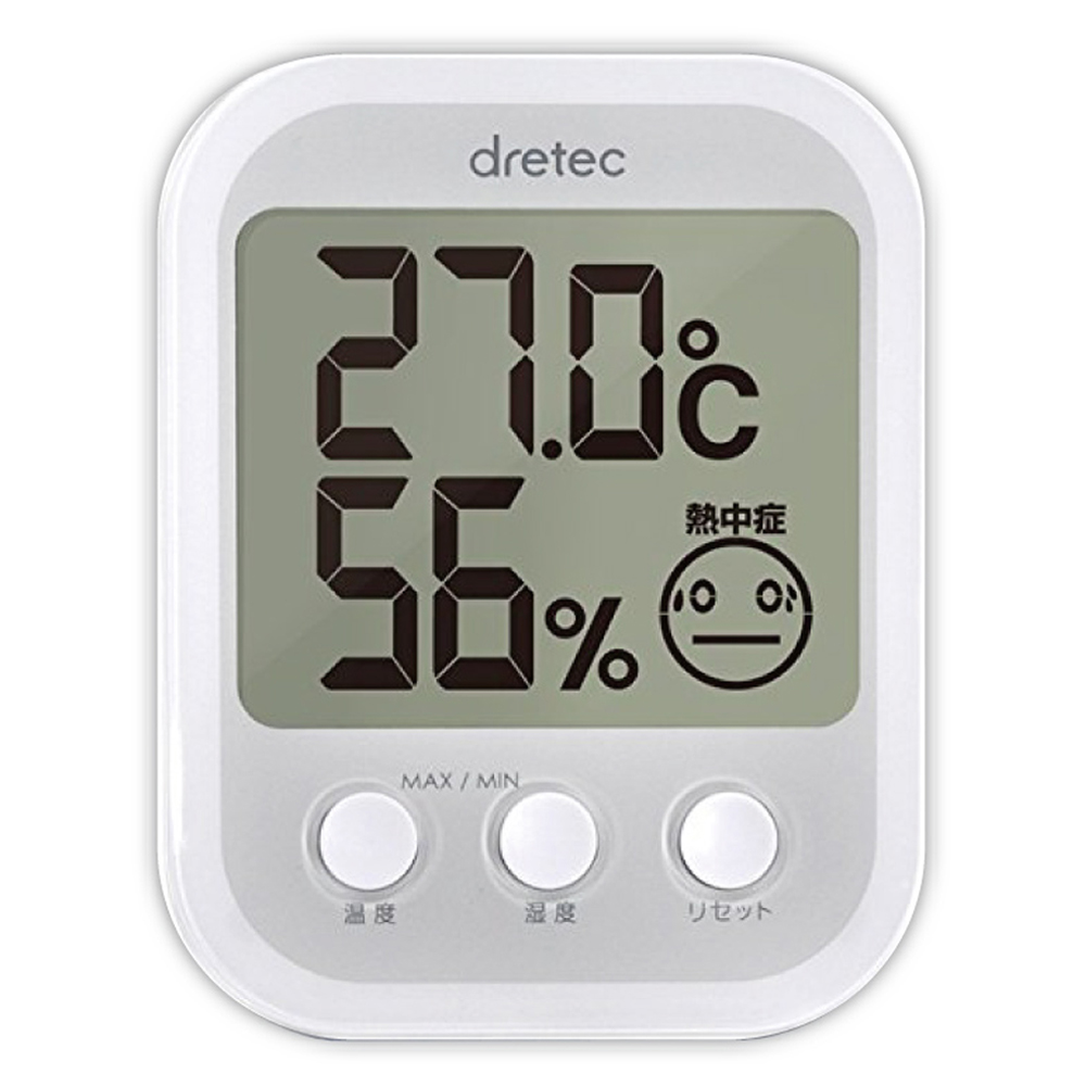 【DRETEC】歐菲普拉斯中暑流感溫濕度警示計-白(O-251WT) - 全聯全電商