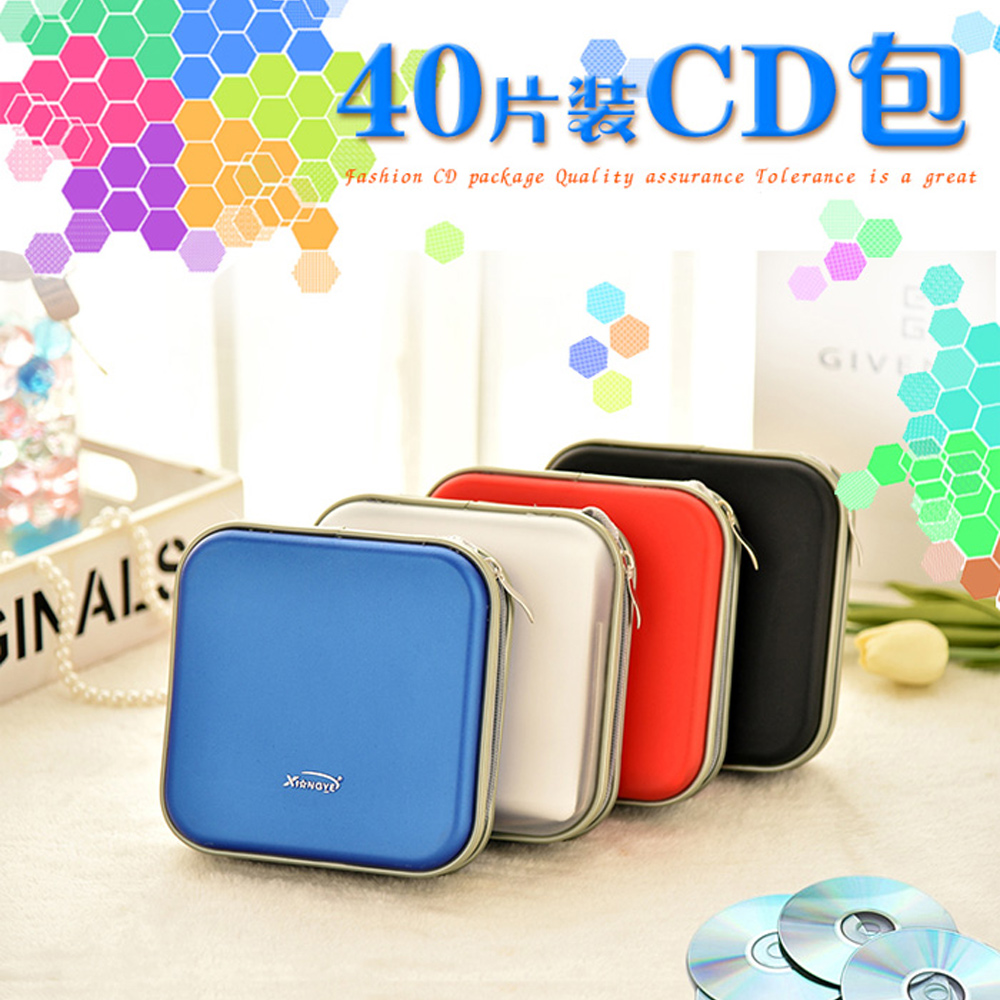 【PUSH!】居家生活用品方形CD收納包光碟片DVD收納盒40片CD盒碟片包(2入)(方形CD收納包I81) - 全聯全電商