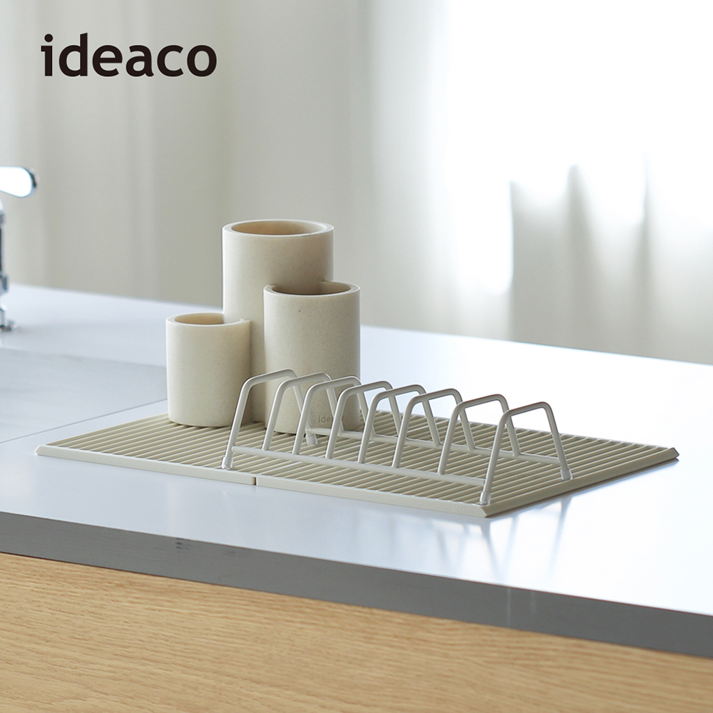 【日本ideaco】砂岩餐具瀝水架3件組(多色可選) - 全聯全電商