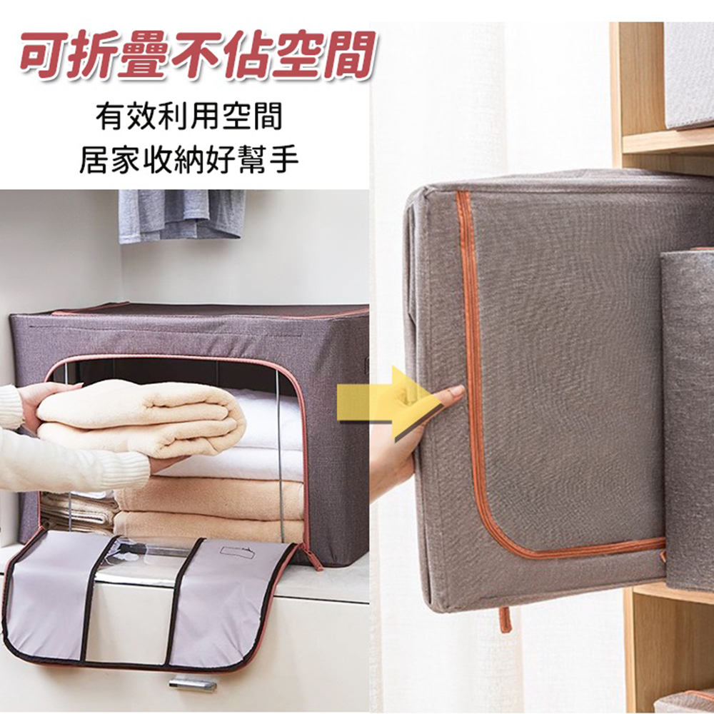 【KARY】日式細麻布高級防水牛津布防水收納箱66L(3入) - 全聯全電商