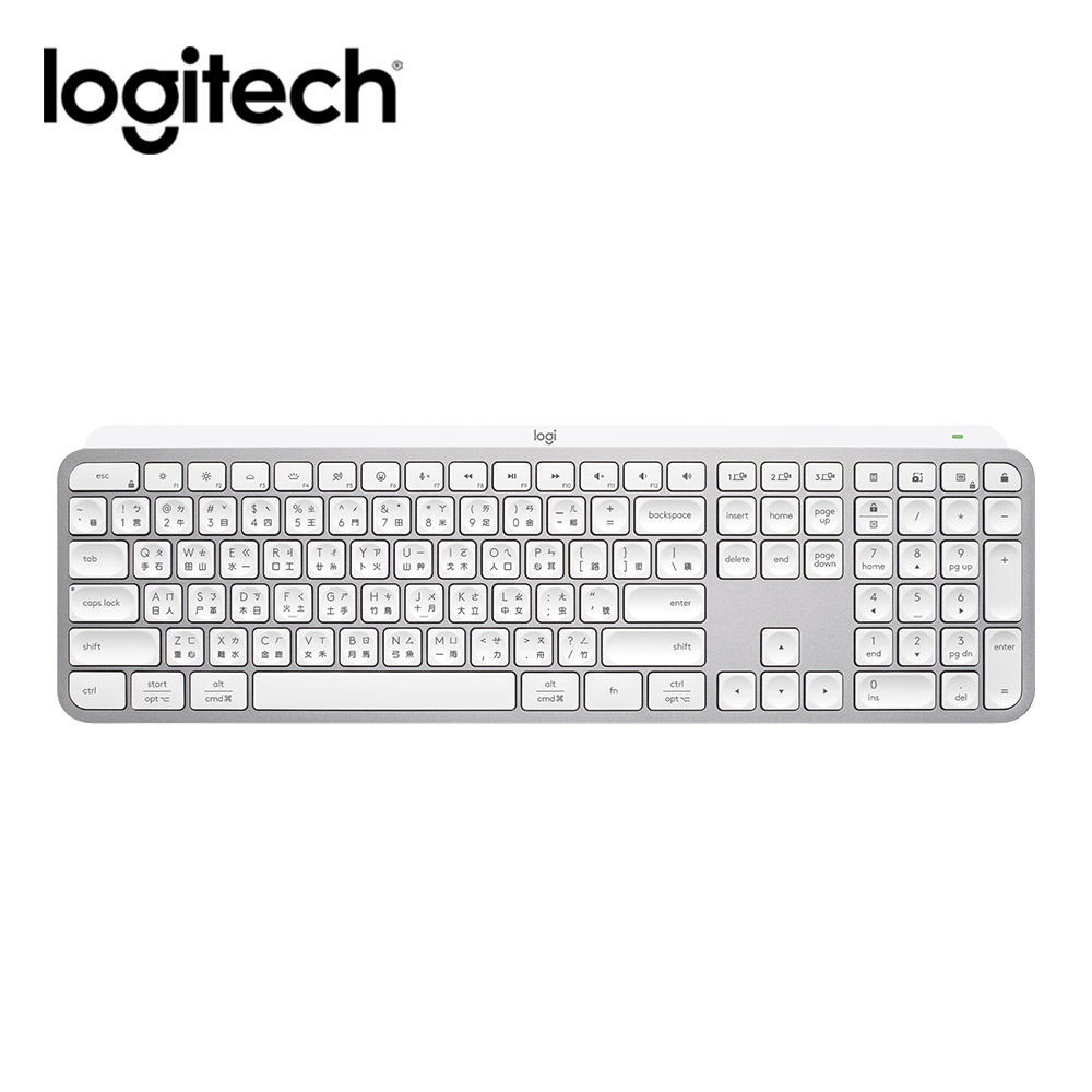 【Logitech 羅技】MX Keys S 無線智能鍵盤 珍珠白(多裝置多作業系統) - 全聯全電商