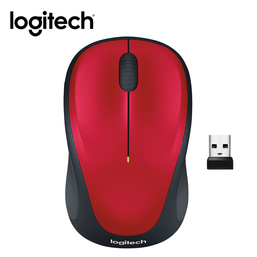 【Logitech 羅技】M235n 無線滑鼠 紅色(具有舒適橡膠側邊的精簡滑鼠) - 全聯全電商