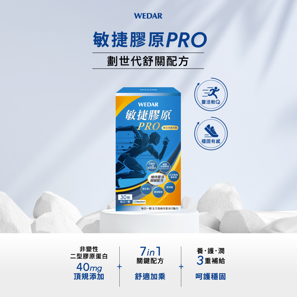 【WEDAR 薇達】敏捷膠原PRO(30顆/盒) - 全聯全電商