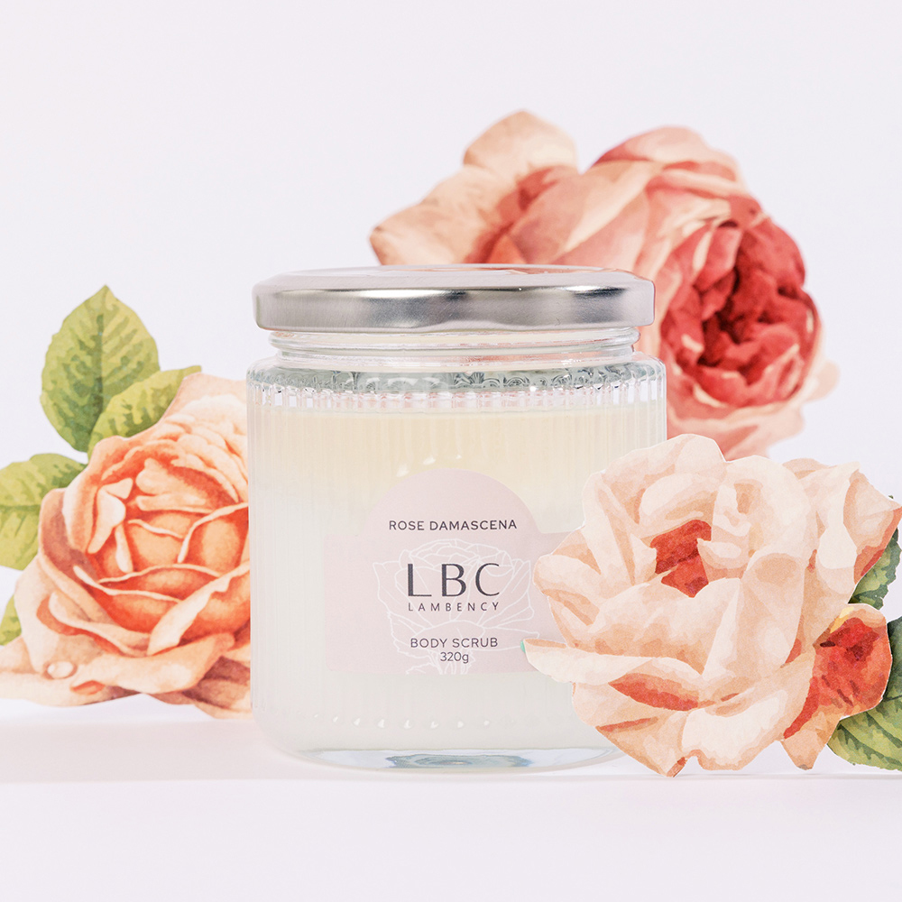 【LBC lambency】水漾玫瑰柔嫩身體角質磨砂膏(320g) - 全聯全電商