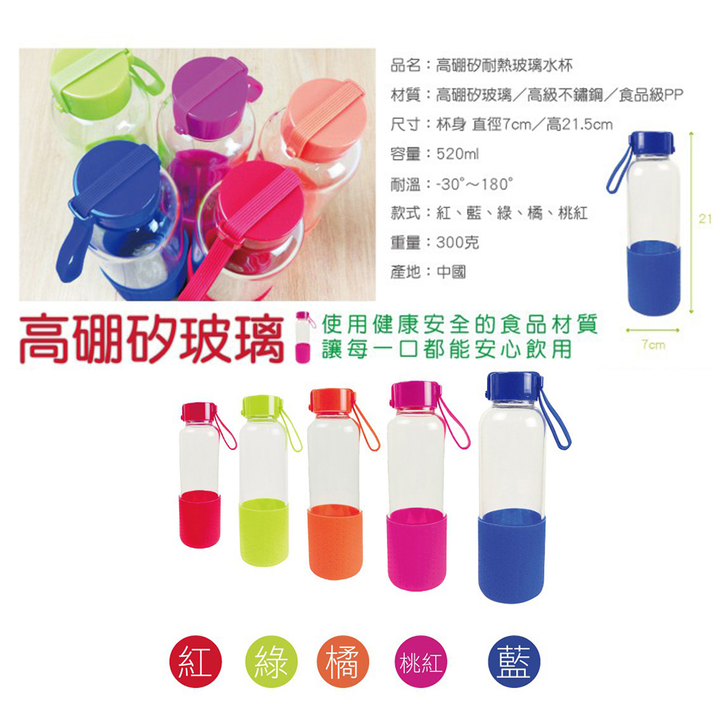 【KARY】高硼矽耐熱玻璃水杯520ml(2入) - 全聯全電商