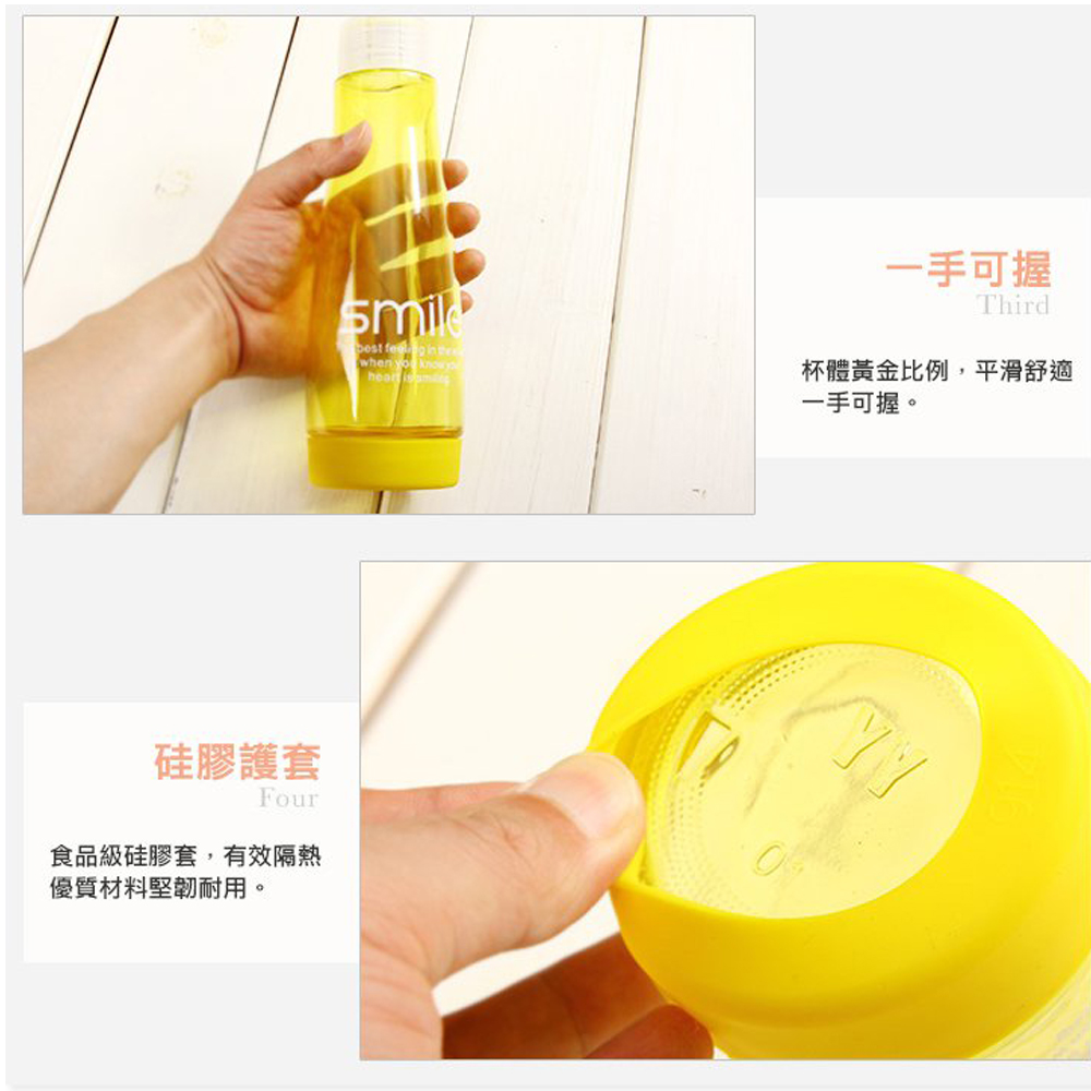 【KARY】Smile手提炫彩玻璃杯450ml(3入) - 全聯全電商