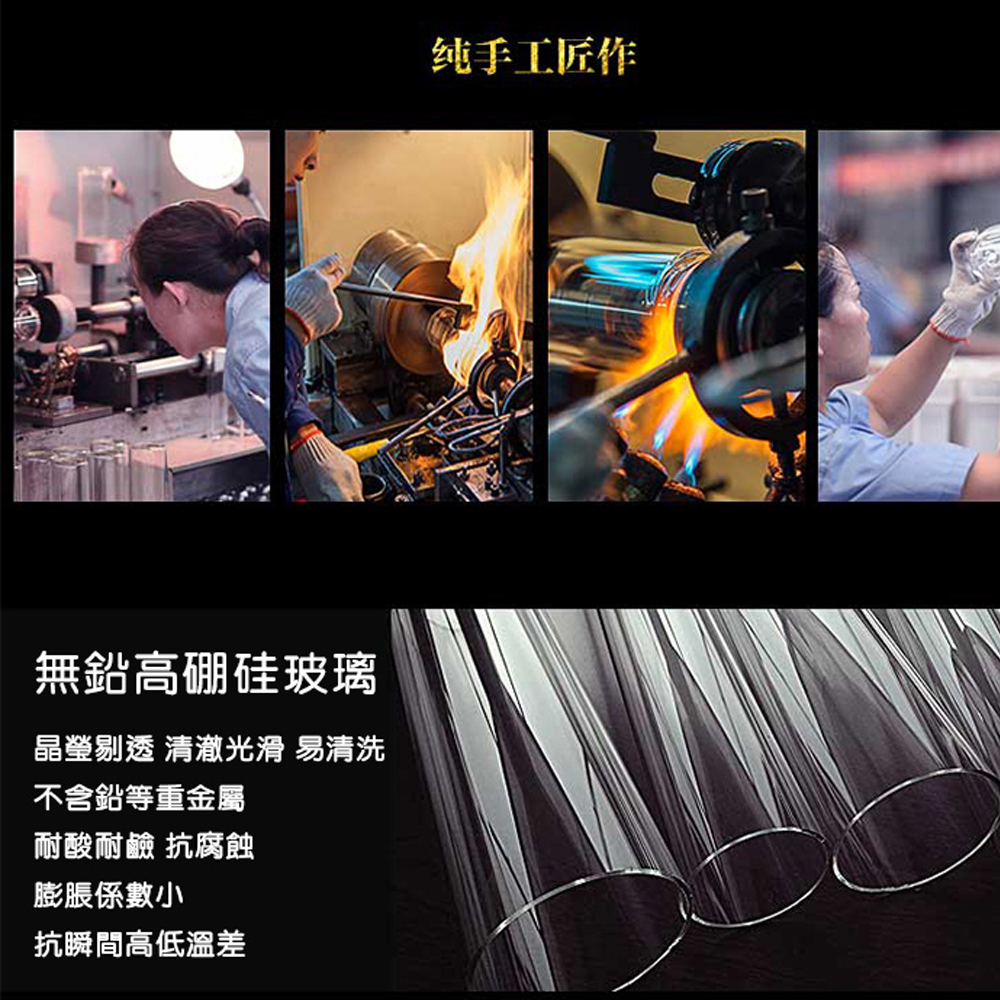 【KARY】800ML高硼硅耐熱泡茶玻璃杯(1+1杯套) - 全聯全電商