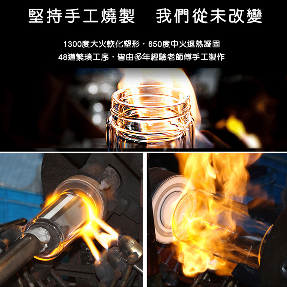 【KARY】800ML高硼硅耐熱泡茶玻璃杯(1+1杯套) - 全聯全電商