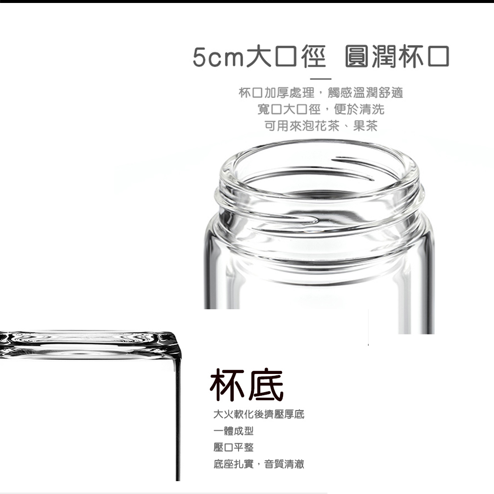 【KARY】800ml高硼硅耐熱泡茶玻璃杯(2+2杯套) - 全聯全電商