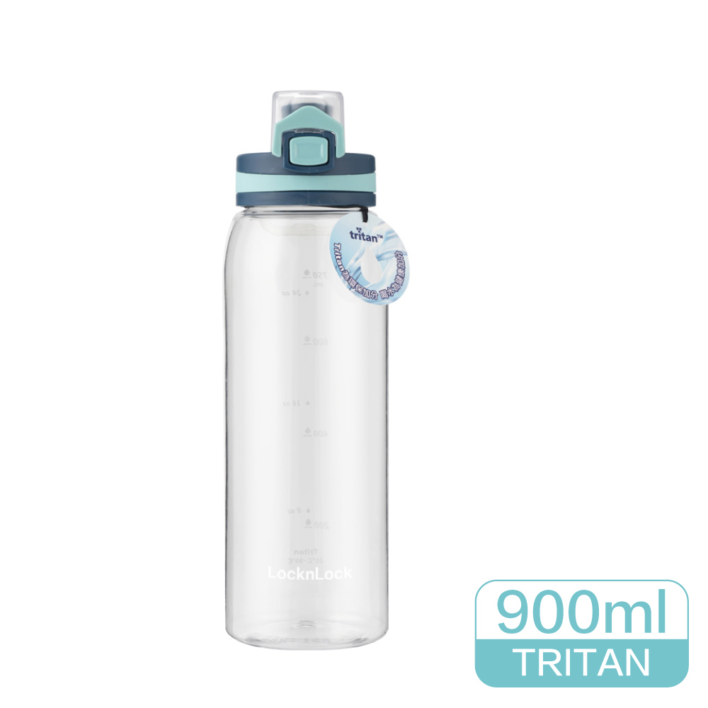 【LocknLock 樂扣樂扣】優質彈蓋水壺(900ml-天空藍) - 全聯 全電商