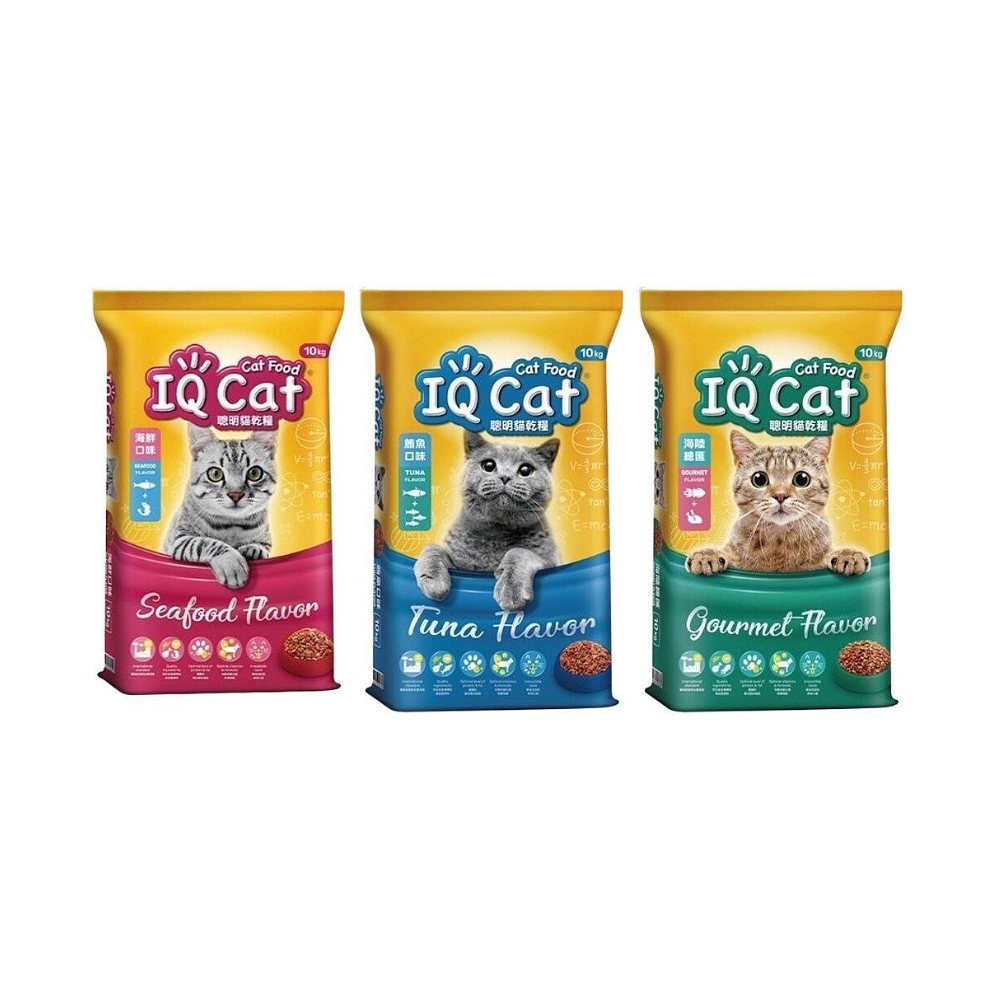 【IQ CAT 聰明貓】貓乾糧 10kg(*1入) - 全聯全電商