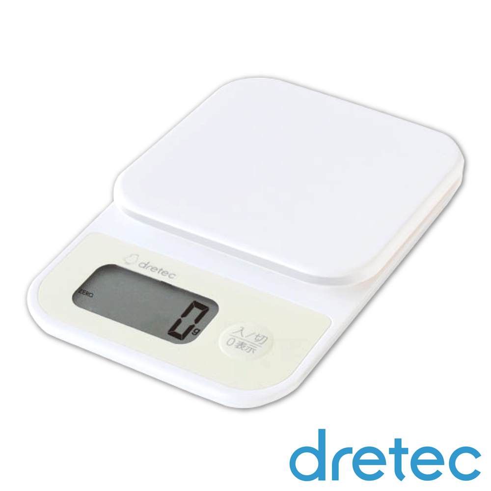 【DRETEC】「小窩」速量型電子料理秤&烘焙秤-白色-1kg/1g(KS-615WT) - 全聯全電商