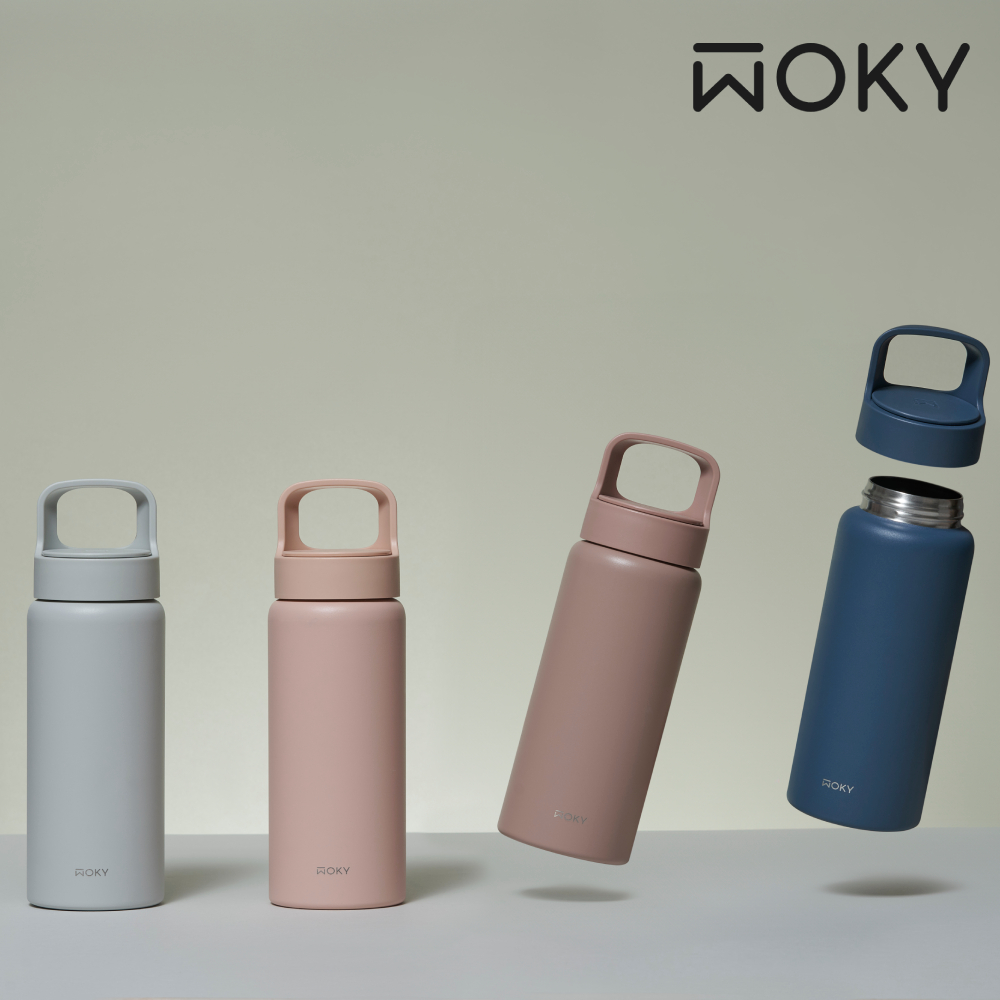 【WOKY 沃廚】輕芯鈦提手運動保溫瓶2入組(600ML) - 全聯全電商