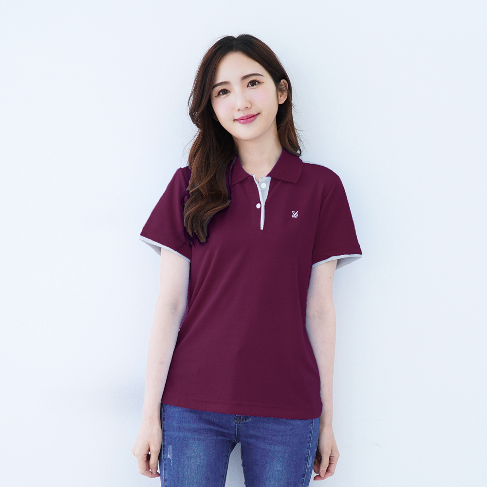 【遊遍天下】女款吸濕排汗抗UV機能短袖POLO衫 GS1004 / 紫紅(M-5L 大尺碼) - 全聯全電商