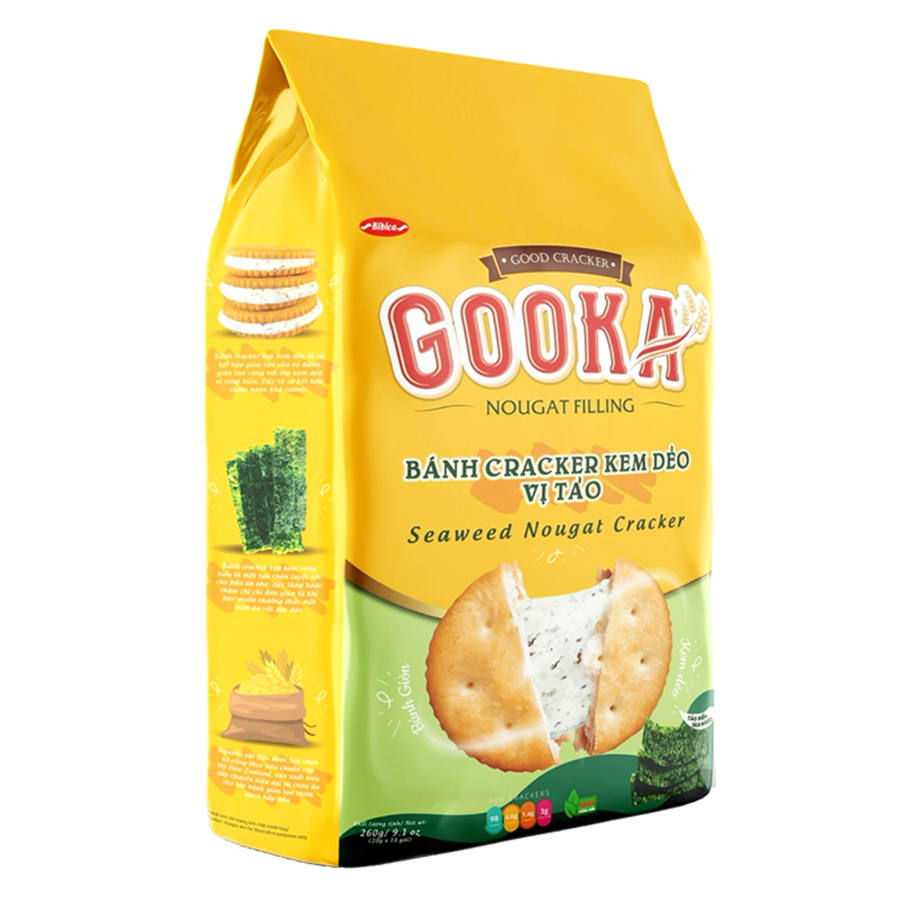 【GOOKA 古卡】海苔夾心Q餅(260g/效期較短，效期依包裝標示) - 全聯全電商