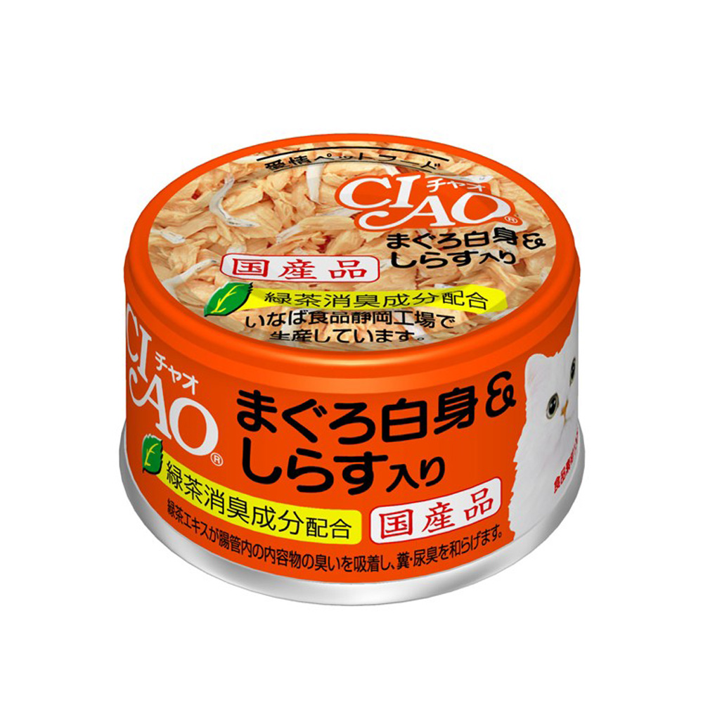 【CIAO】貓用罐-鮪魚白身&吻仔魚(85g) - 全聯全電商