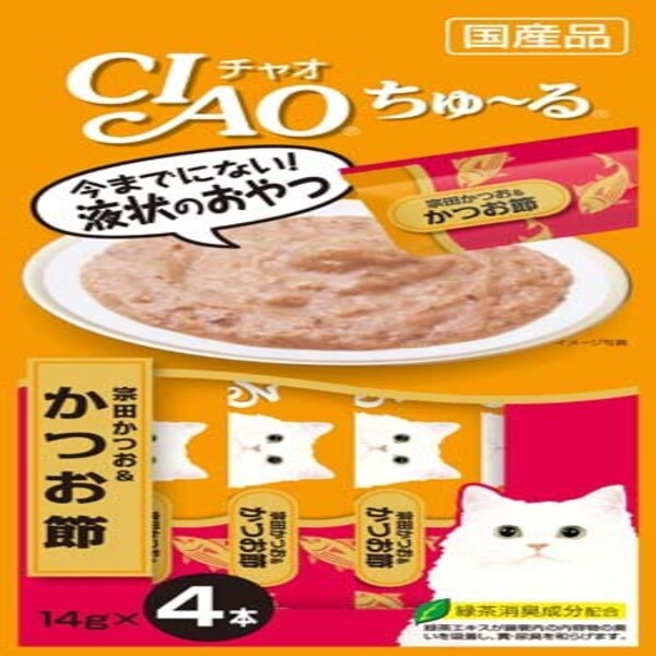 【CIAO】啾嚕肉泥-鰹魚&柴魚片(14g*4入) - 全聯線上購-隔日達平台