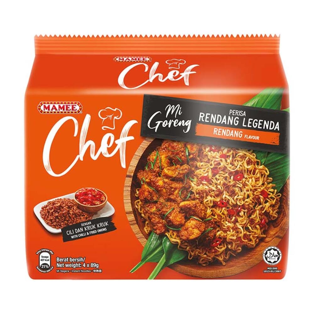 【MAMEE】MAMEE金廚仁當咖哩風味乾拌麵(356g(89g*4包)) - 全聯全電商