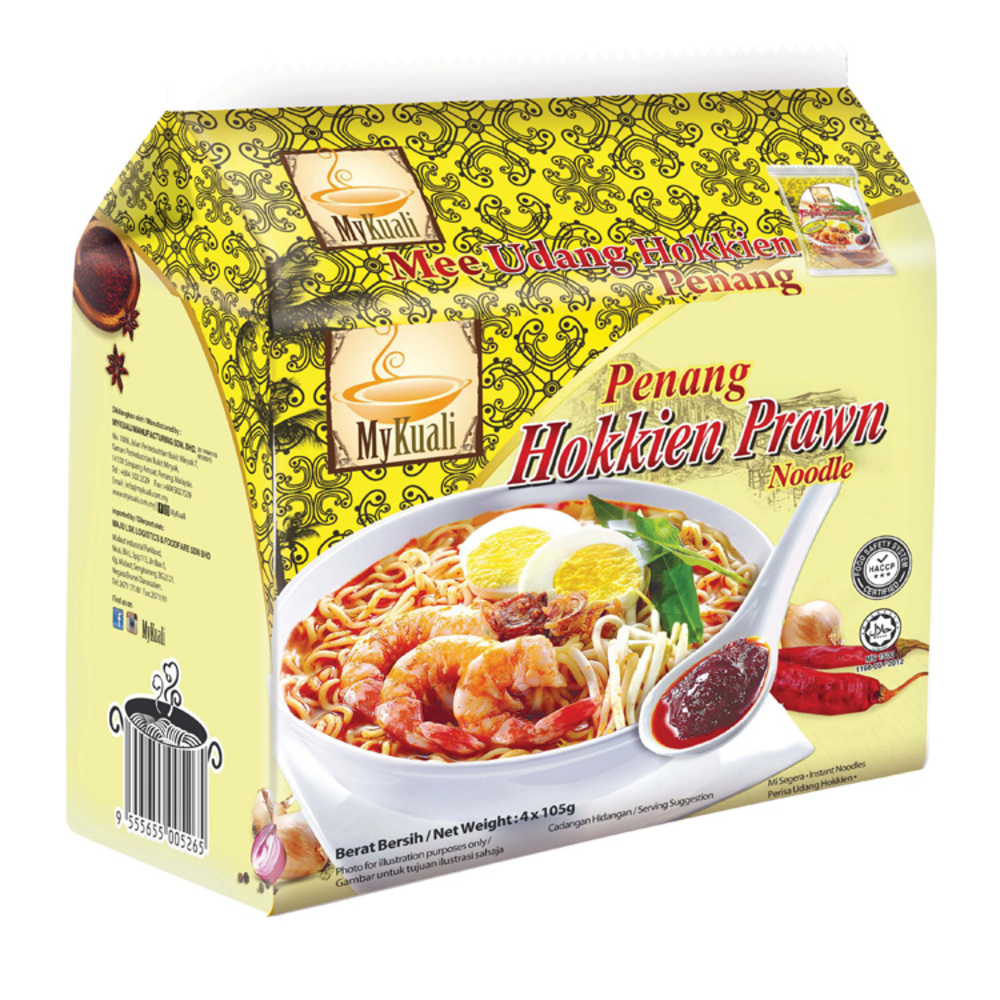 【MYKUALI】Mykuali檳城福建蝦味麵(4入袋裝)(420g(105g*4包)) - 全聯線上購-隔日達平台